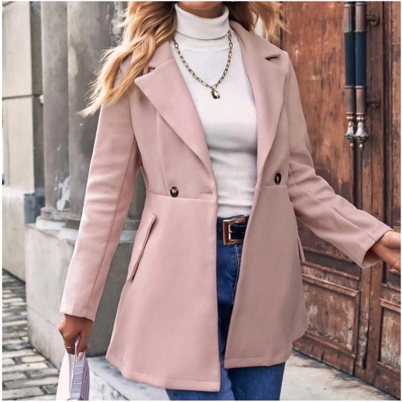 Jackets & Coats | Classic Pink Button Jacket Coat | Poshmark